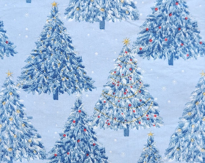 4x Blue and White Christmas Trees Paper Dinner Napkin for Decoupage Set ...