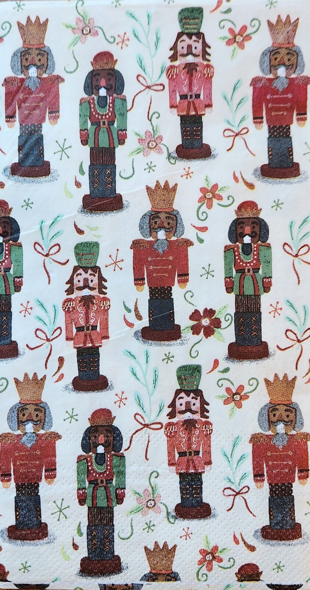 Nutcracker Christmas Paper Napkin for Decoupage Set of 4 - Etsy