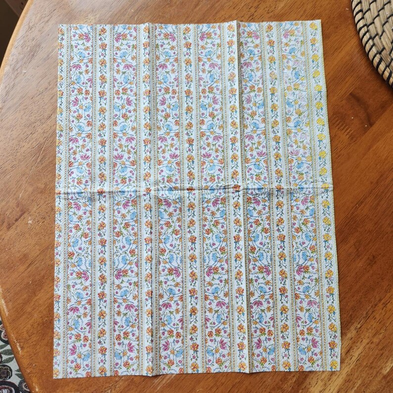 4x Vintage Floral Stripe Pattern Paper Napkins for Decoupage Set of 4 ...