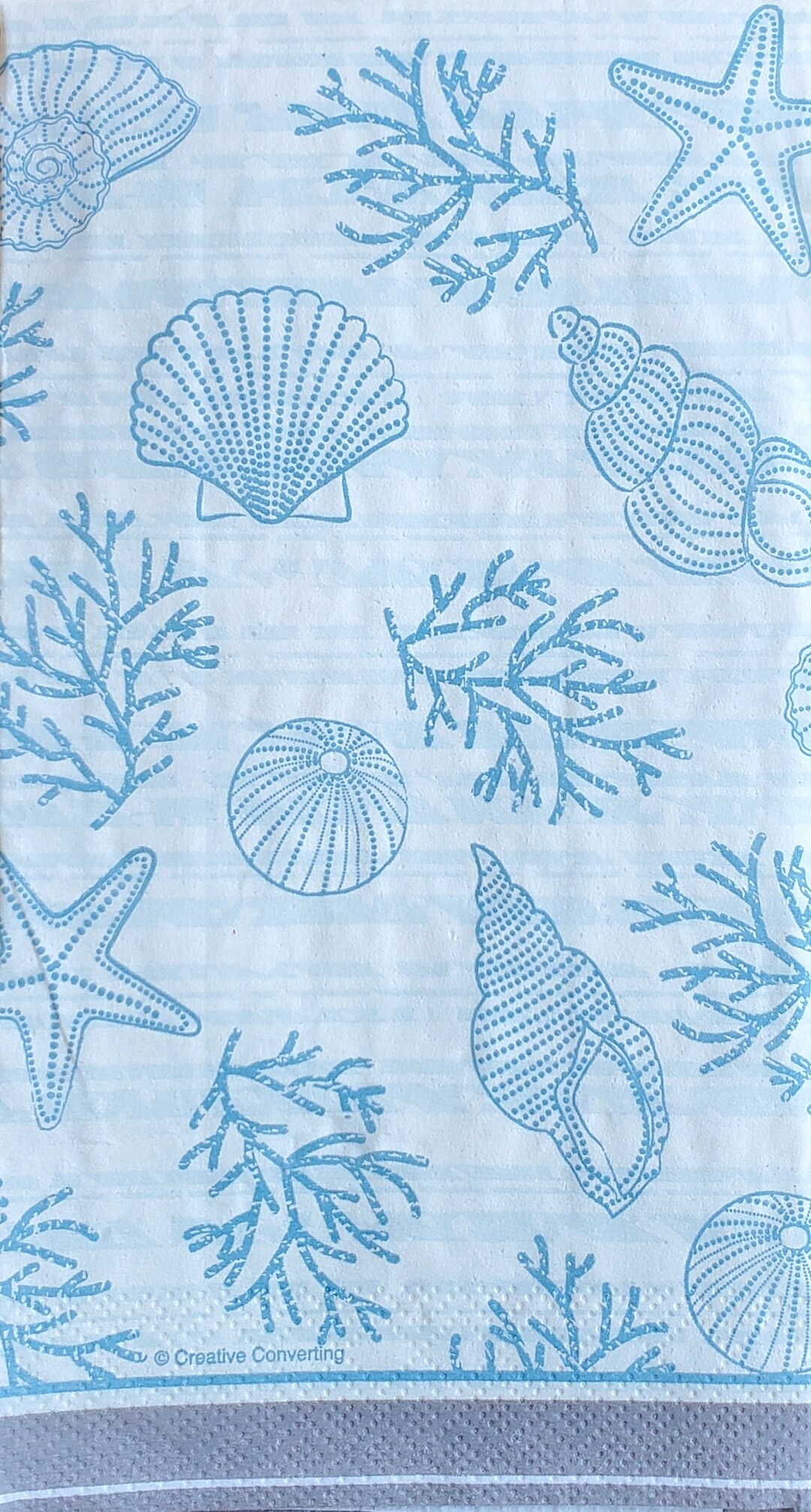 4x Beach Themed Paper Napkin for Decoupage Seashells Coral and Starfish ...