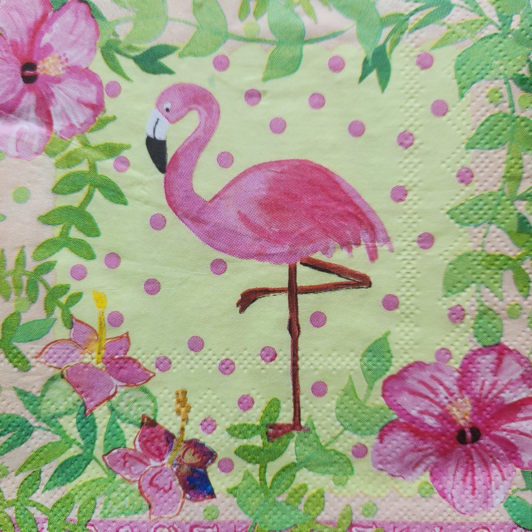 4x Flamingo Paper Napkin for Decoupage Beach Ocean Theme Set of 4 - Etsy