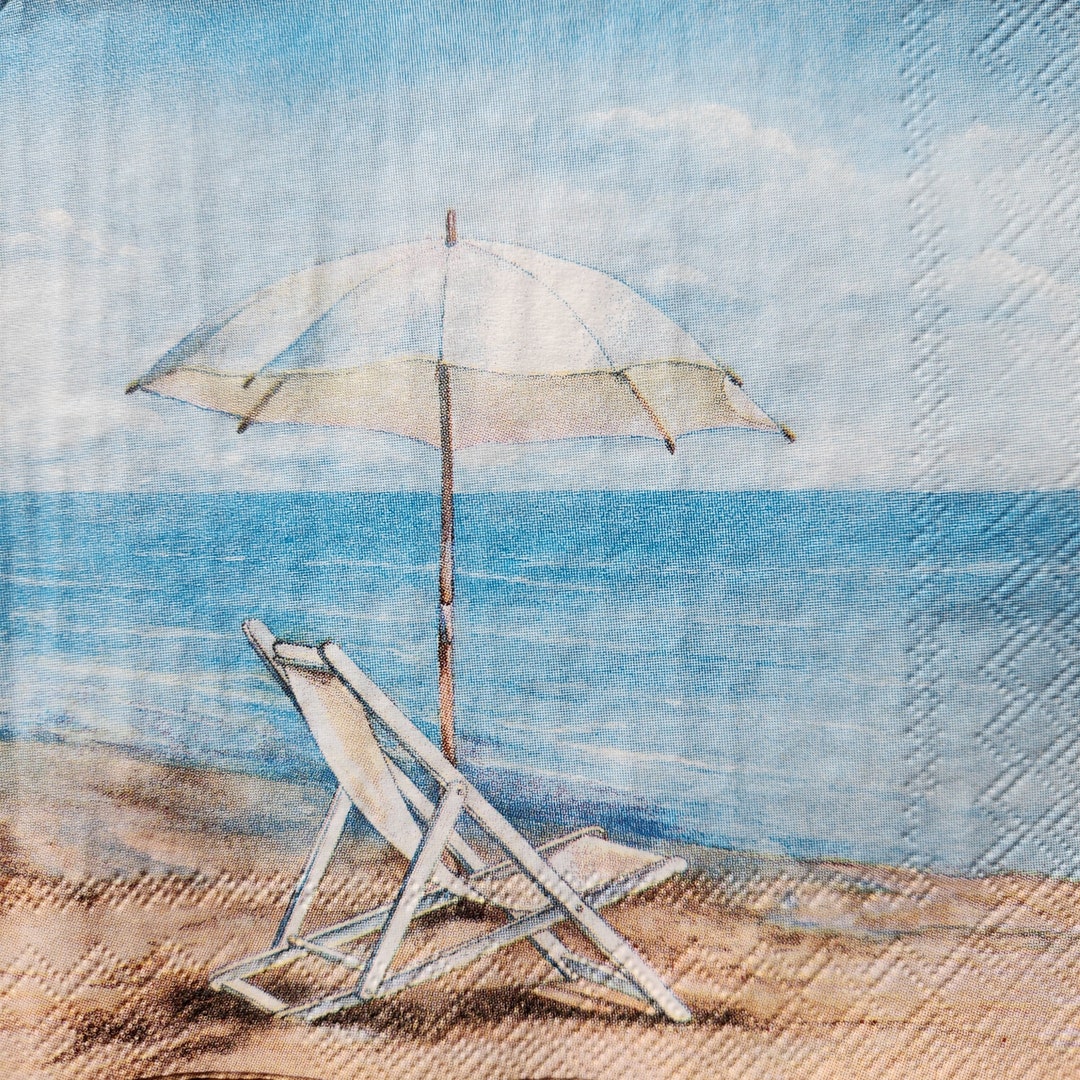 4x Beach Themed Paper Napkin for Decoupage Set of 4 - Etsy