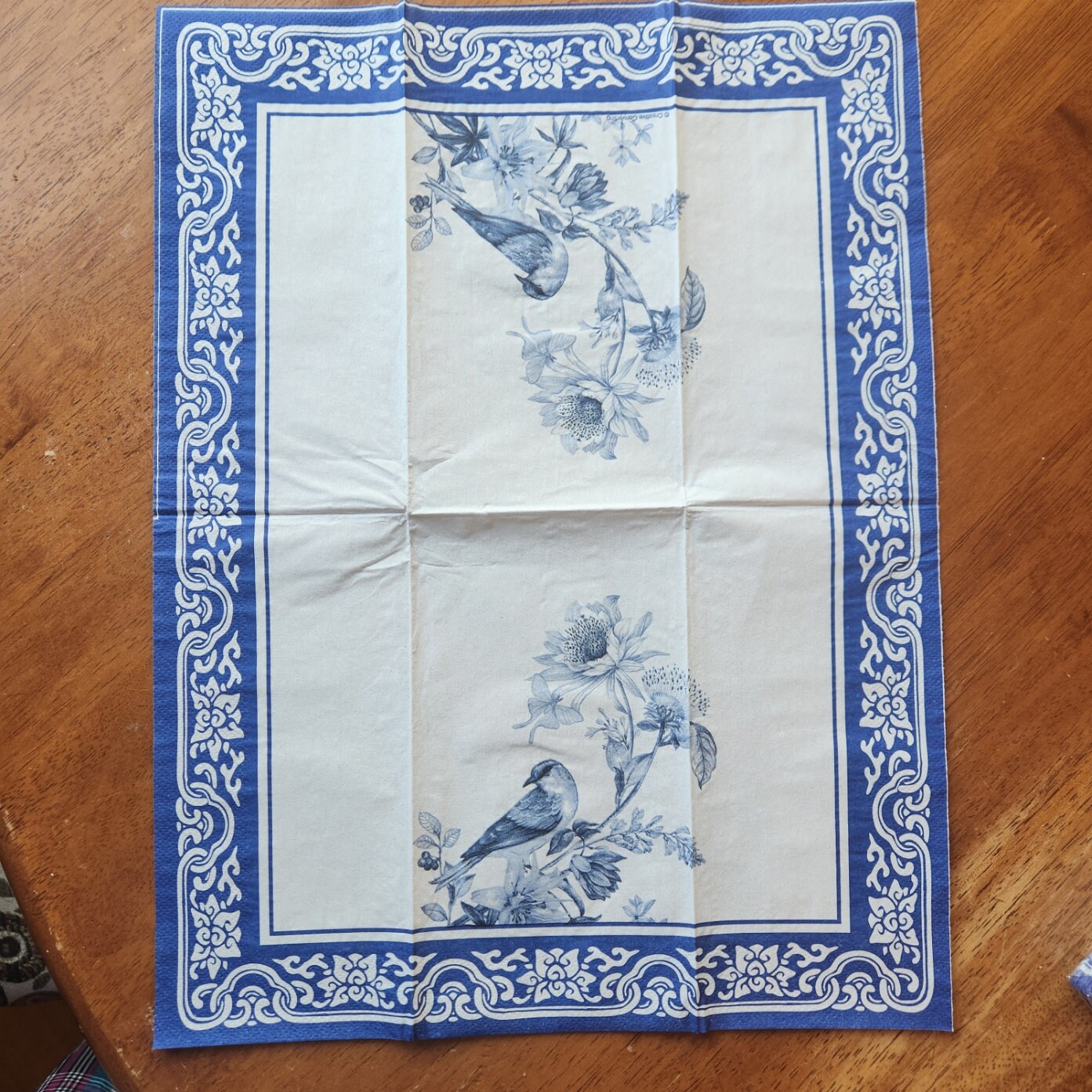 4x Blue and White Bird Paper Napkin for Decoupage Set of 4 - Etsy