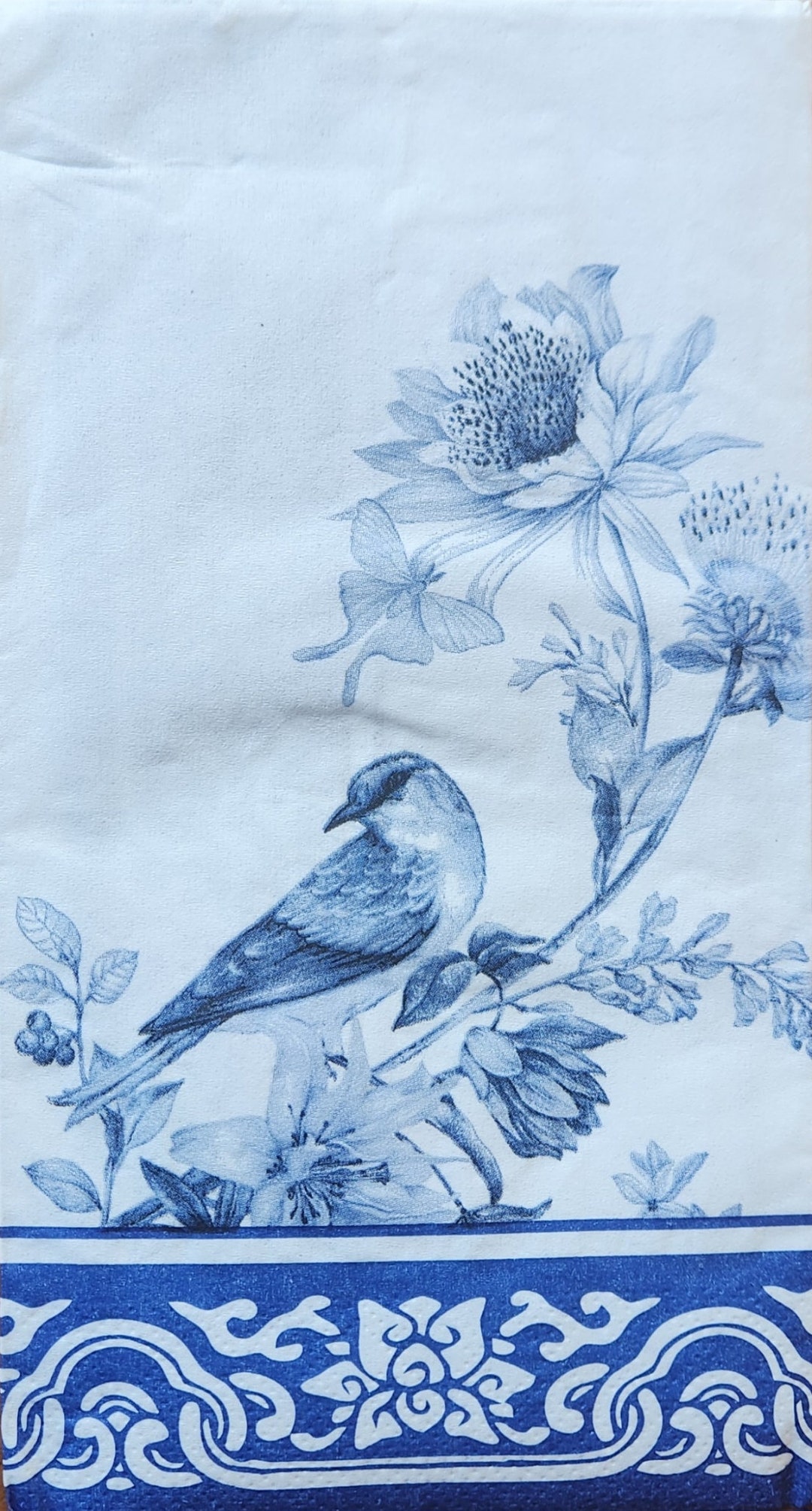4x Blue and White Bird Paper Napkin for Decoupage Set of 4 - Etsy