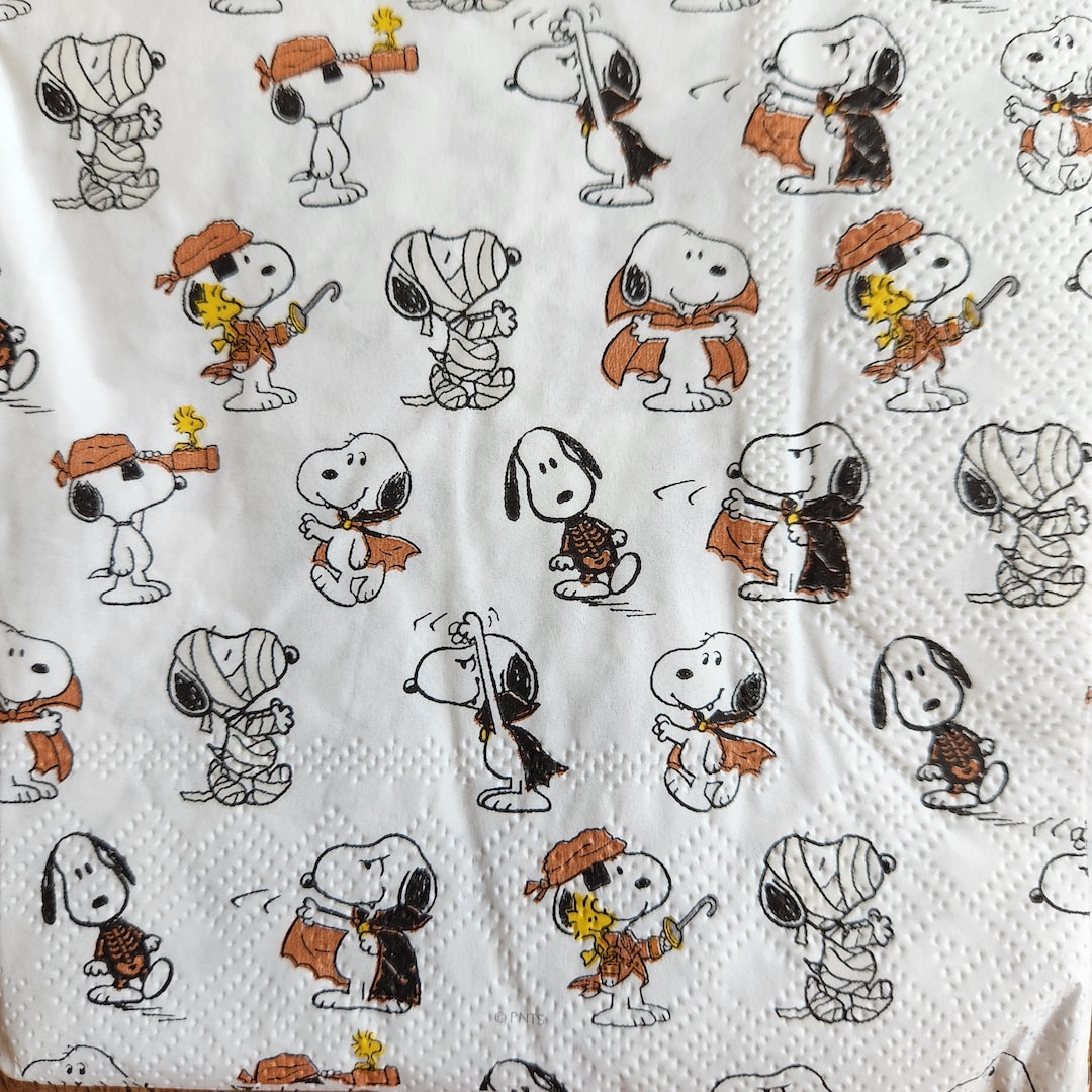 4x Snoopy Halloween Peanuts Paper Napkin for Decoupage Set of 4 - Etsy
