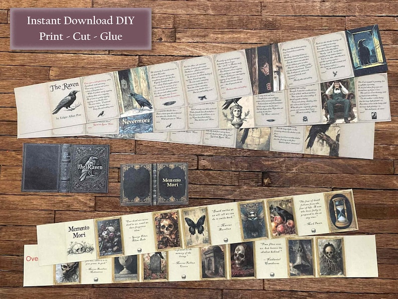 1:12 Miniature Printable Halloween Books #1 - Set of 5 - Etsy