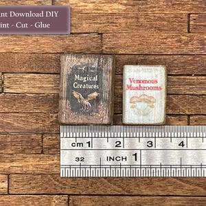 1:12 Miniature Printable Magic Books #2 - Set of 5 - Etsy