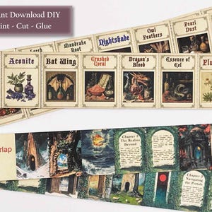 1:12 Miniature Printable Magic Books #2 - Set of 5 - Etsy