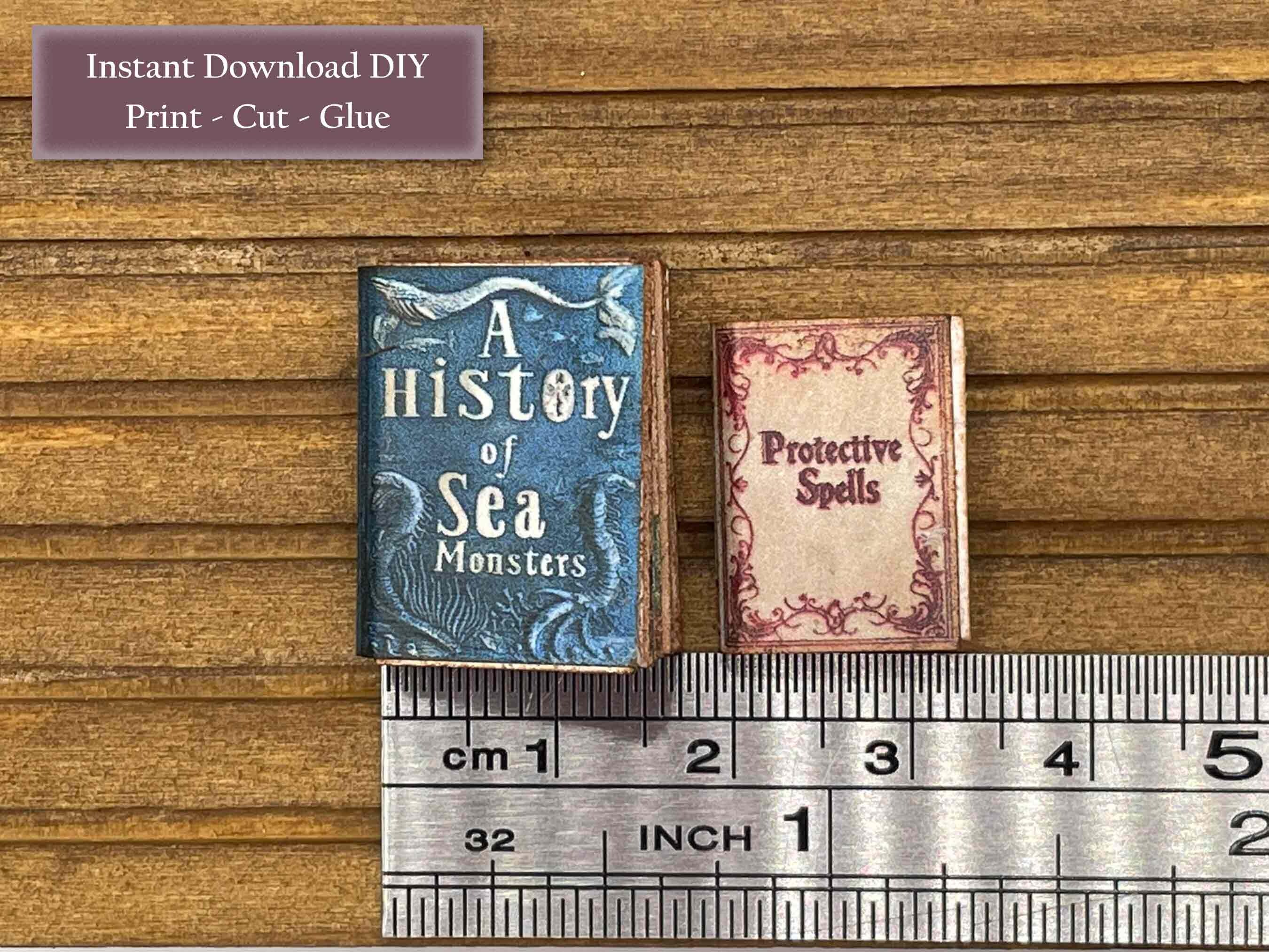 1:12 Miniature Printable Magic Books - Set of 10 - Etsy