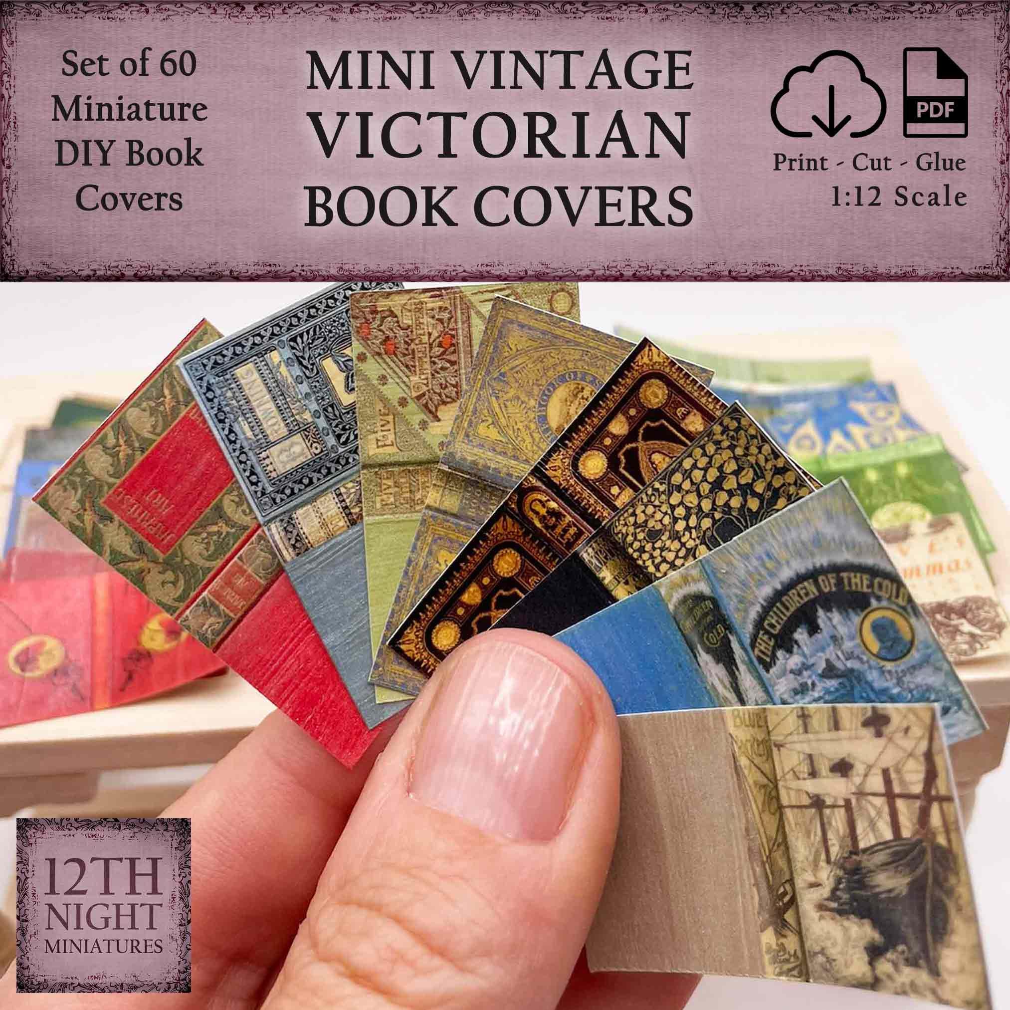 1:12 Miniature Printable Victorian Book Covers - Set of 60 - Etsy