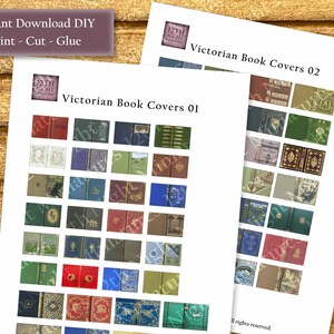 1:12 Miniature Printable Victorian Book Covers - Set of 60 - Etsy