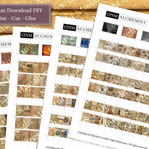 1:12 Miniature Printable Alchemist Books - Set of 10 - Etsy