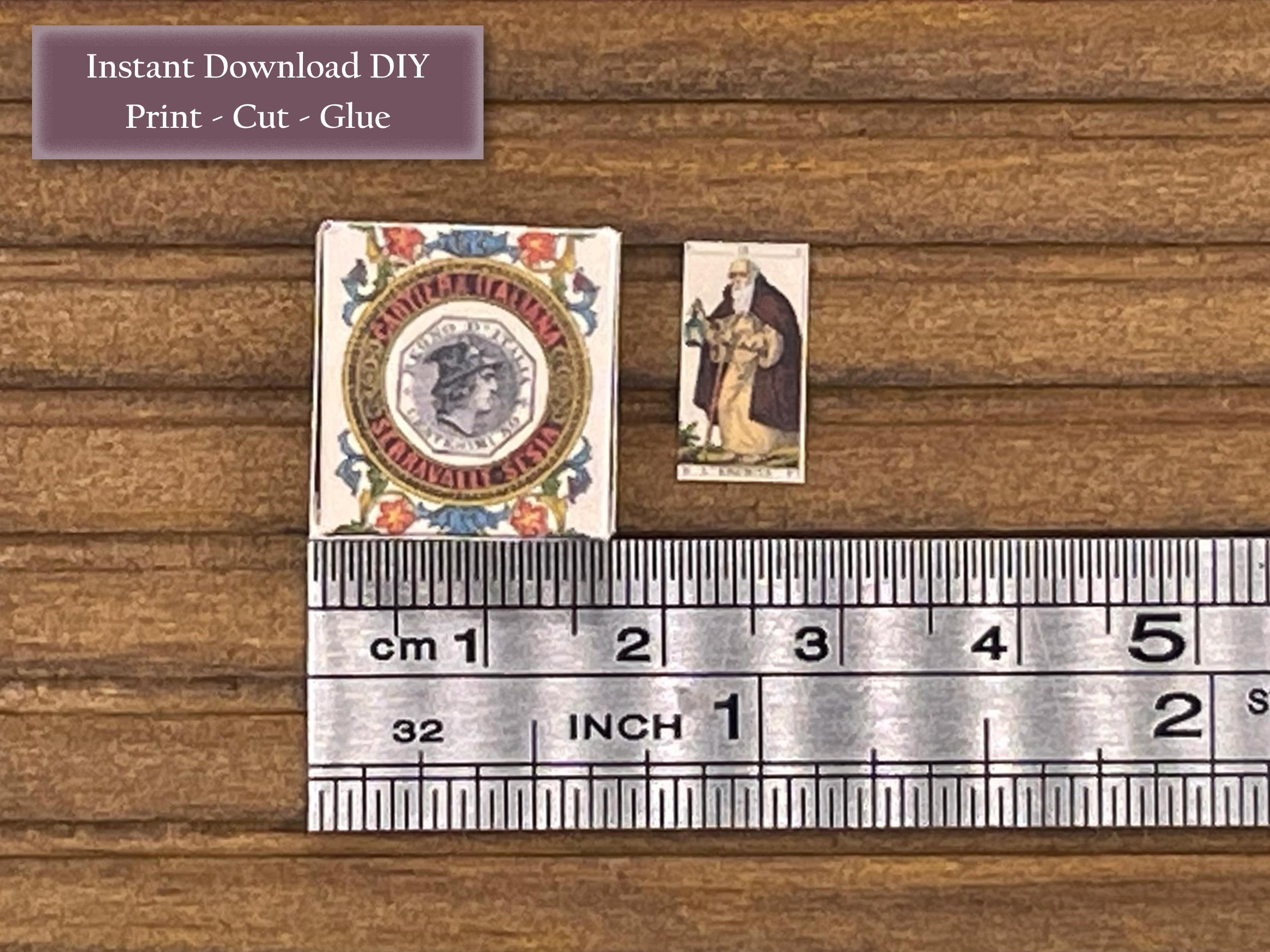 1:12 Miniature Printable Tarot Cards With Box - Etsy