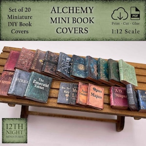1:12 Miniature Printable Alchemist Book Covers - Set of 20 - Etsy