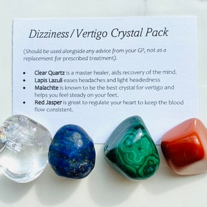 Dizziness/vertigo Crystal Healing Care Pack - Gift - Etsy UK
