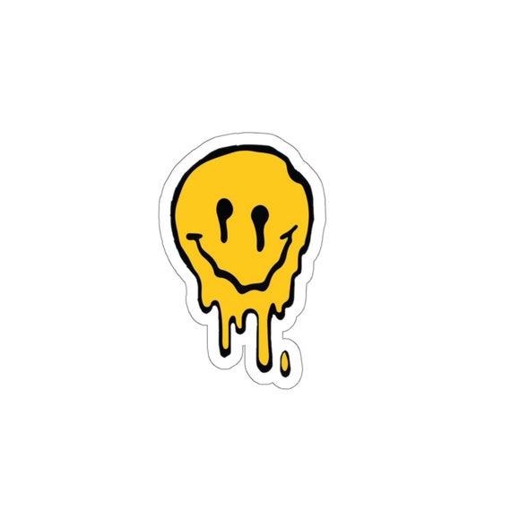 Melty Smiley Face Sticker - Etsy