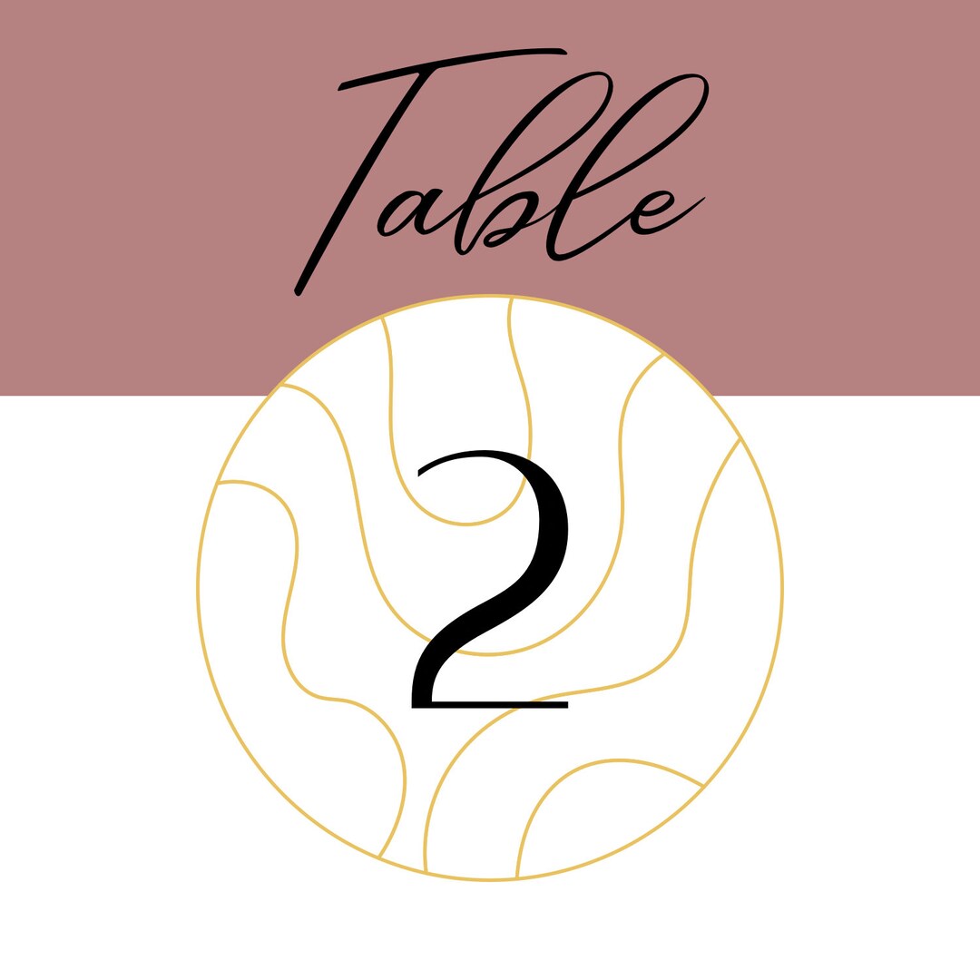 Table Number SVG File - Etsy