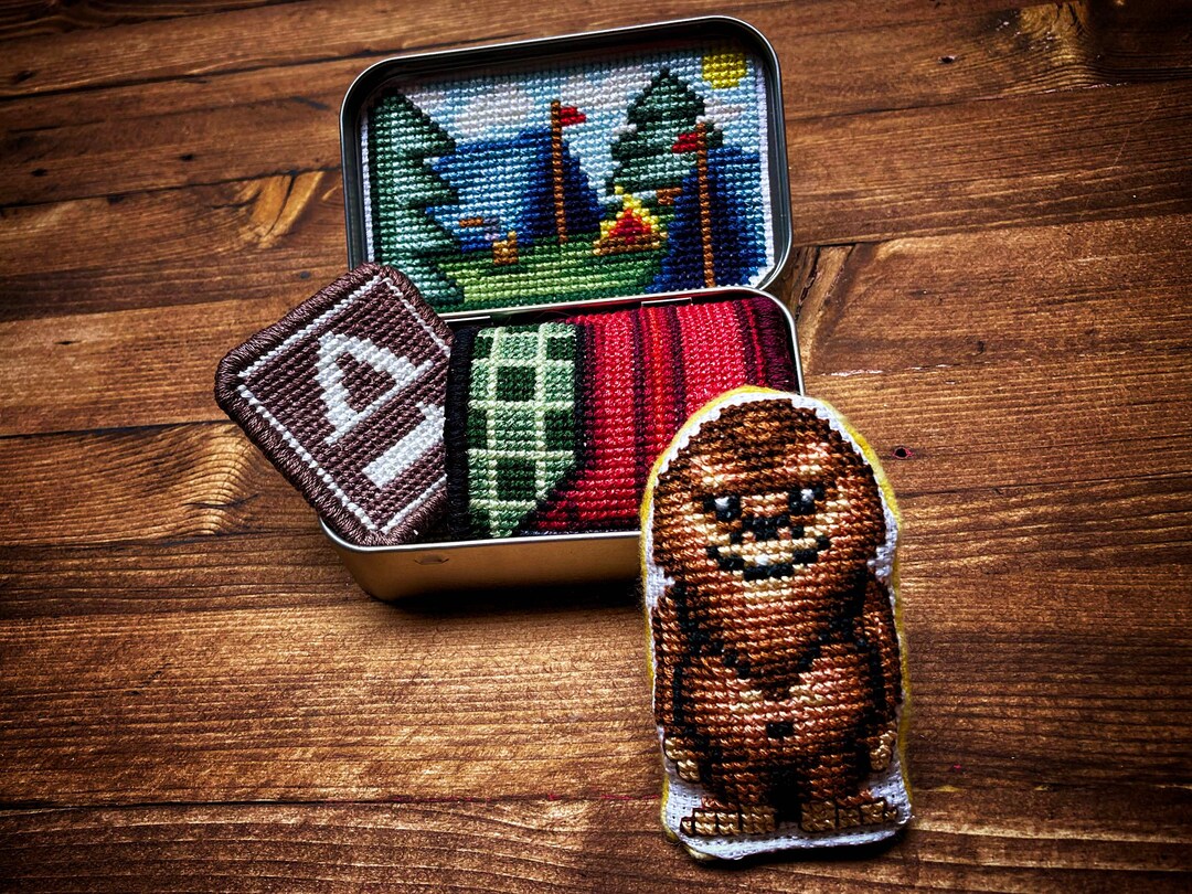 Altoids Tin Bigfoot Cross Stitch Pattern Embroidery Cryptid Sasquatch ...