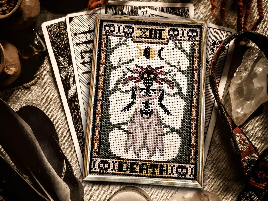 Death Banshee Tarot - Cross Stitch Pattern Embroidery Goth Cryptid ...