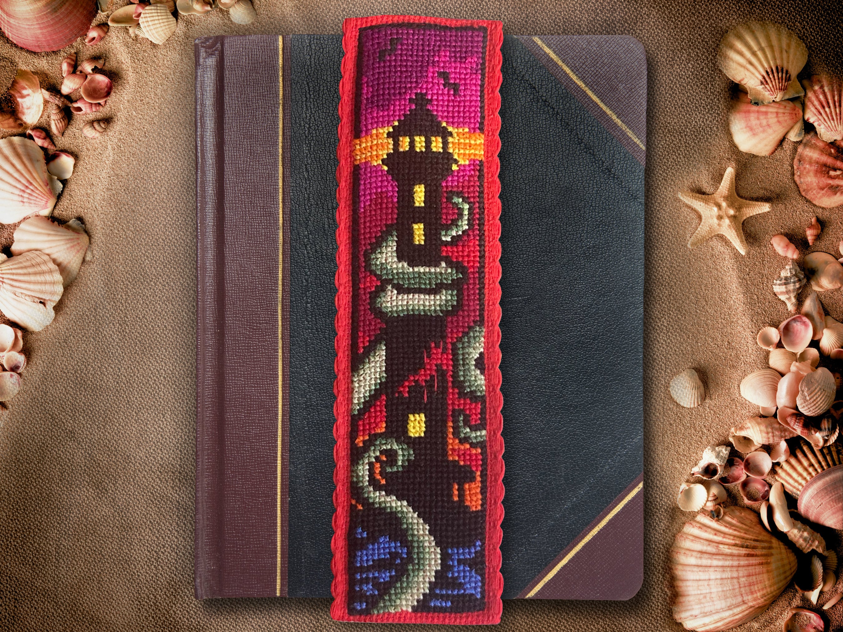 Kraken Vs Lighthouse Bookmark Pattern Cross Stitch - Etsy