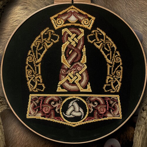 Thor Hammer Cross Stitch Pattern Mjolnir Cross Stitch - Etsy