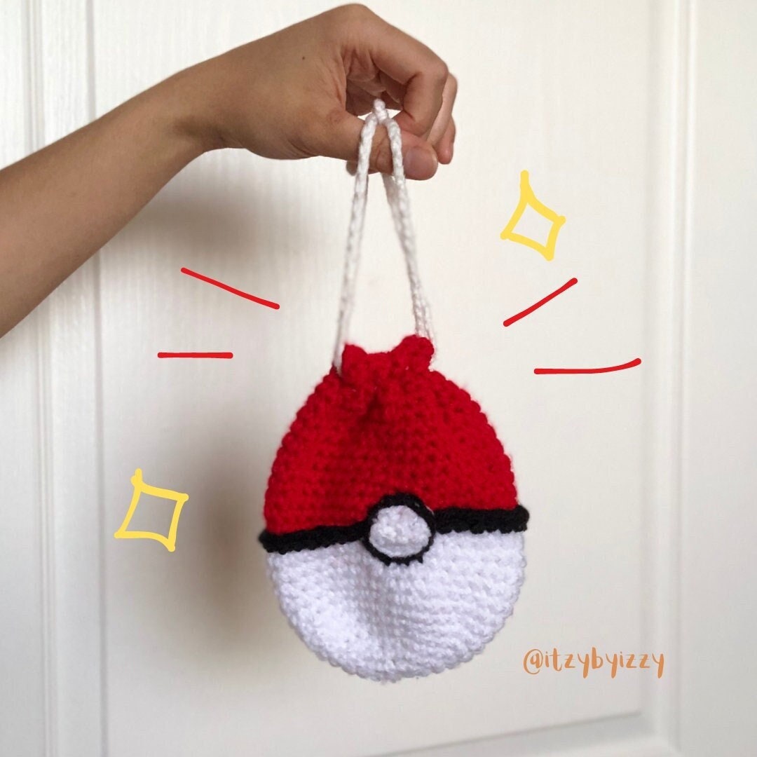 Cartoon Pokemon Pokeball-inspired Crochet String Bag - Etsy Australia