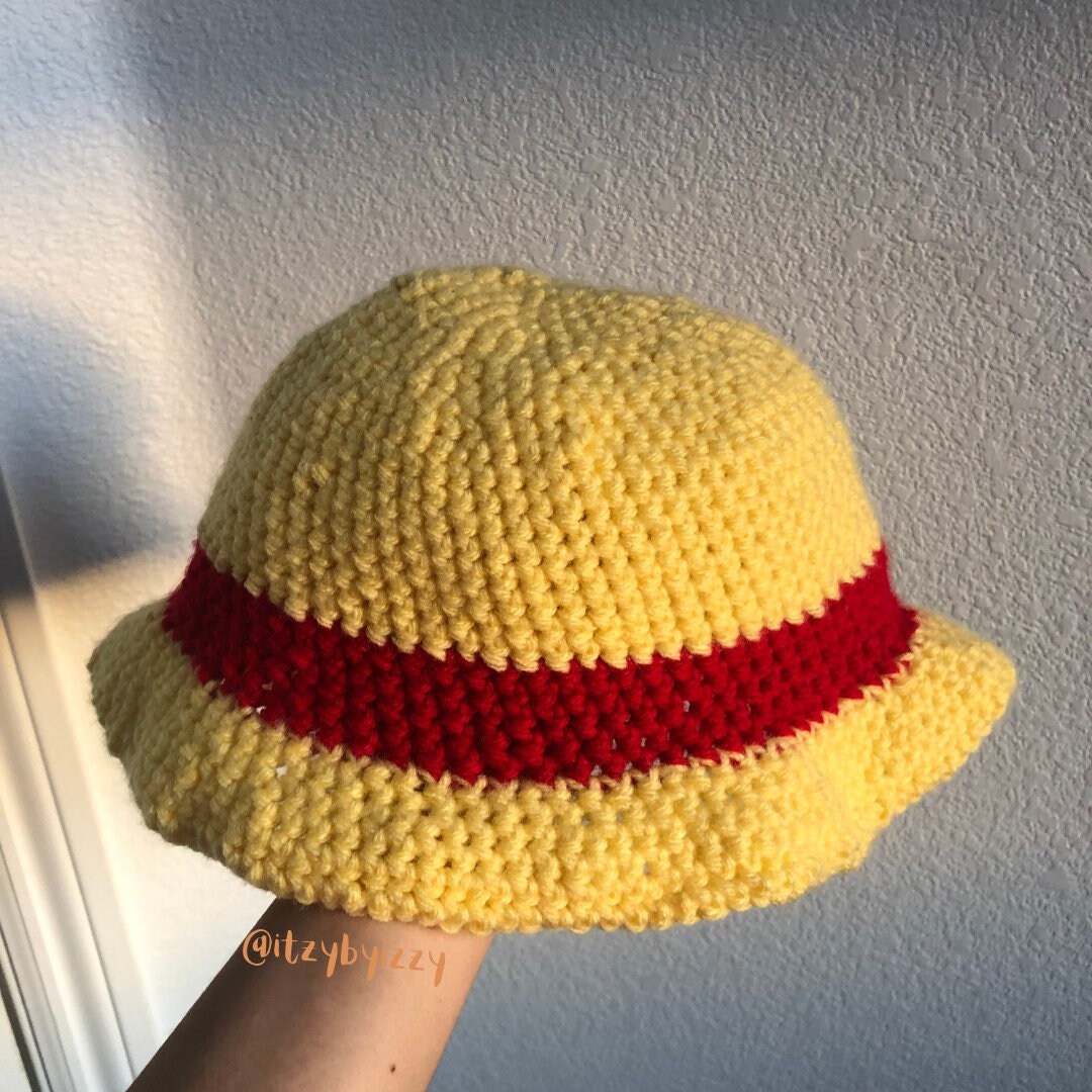 One Piece-inspired Luffy Straw Hat Anime Inspo Crochet - Etsy