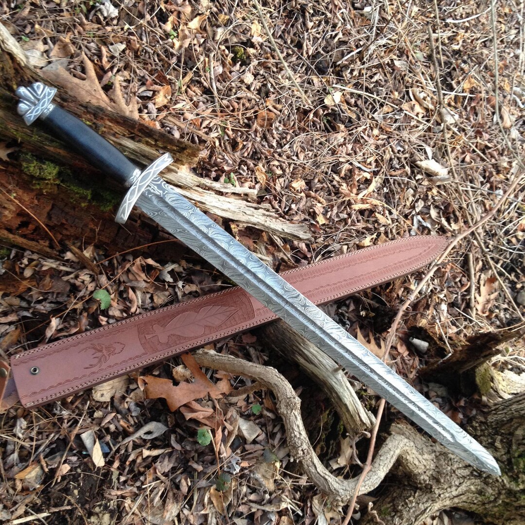 New Handmade VIKING Sword Real Damascus Steel Northmen Replica Sword ...