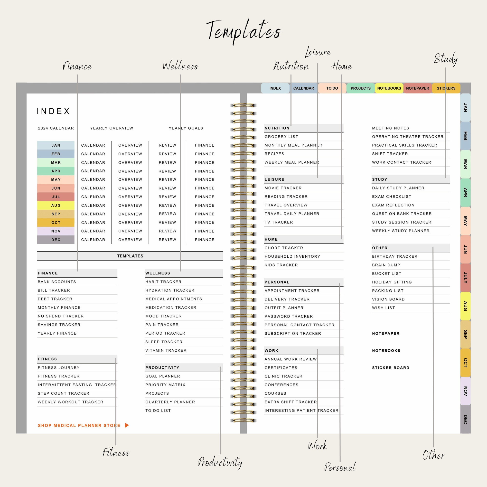 Digital Planner 2024 Doctor Nurse Physician Associate Medical iPad ...