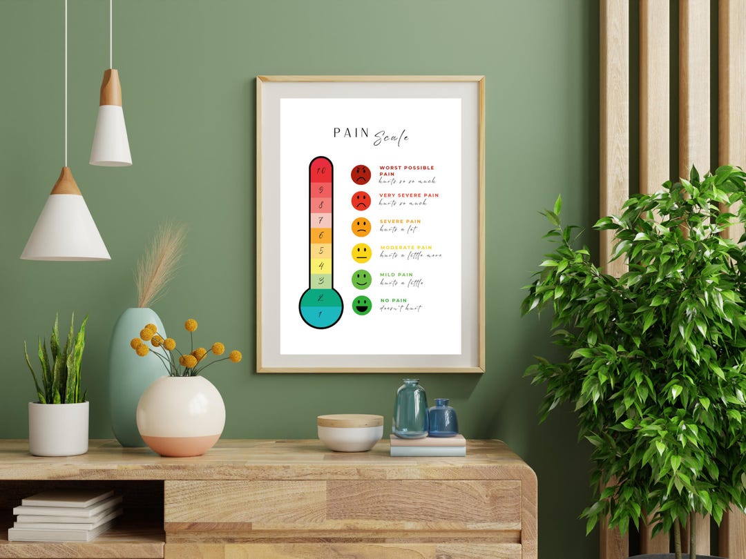 Pain Scale Printable Digital Doctor Nurse Physician Associate Dentist ...
