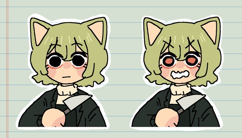 Custom Reactive Chibi Pngtuber for Twitch Youtube Streaming - Etsy UK