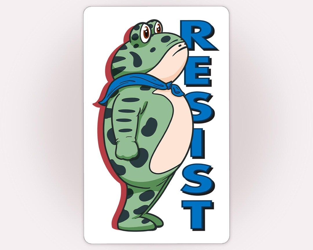 Sticker, Portland Resistance Frog (v.8) - Etsy