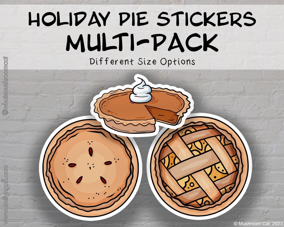 Holiday Pie Stickers Multi-pack - Etsy