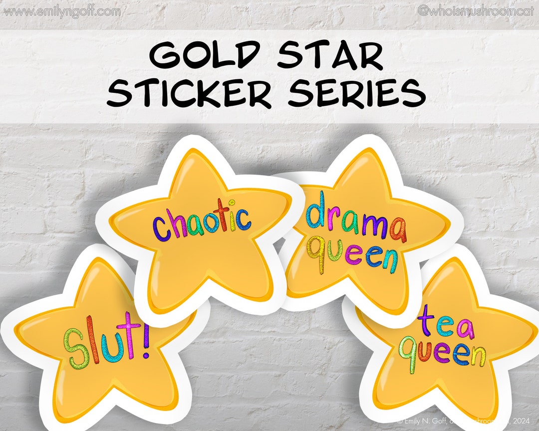 Gold Star Sticker Series - Etsy