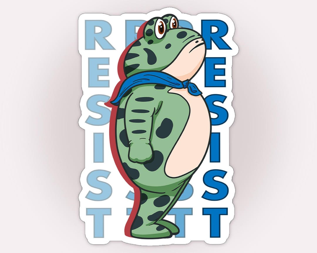 Sticker, Portland Resistance Frog (v.1) - Etsy