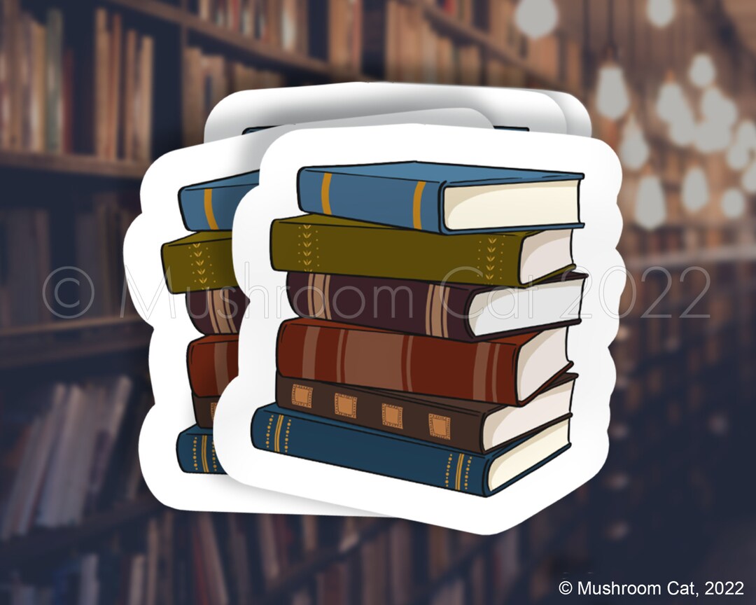 Book Stack Sticker - for Book Lovers! - Etsy