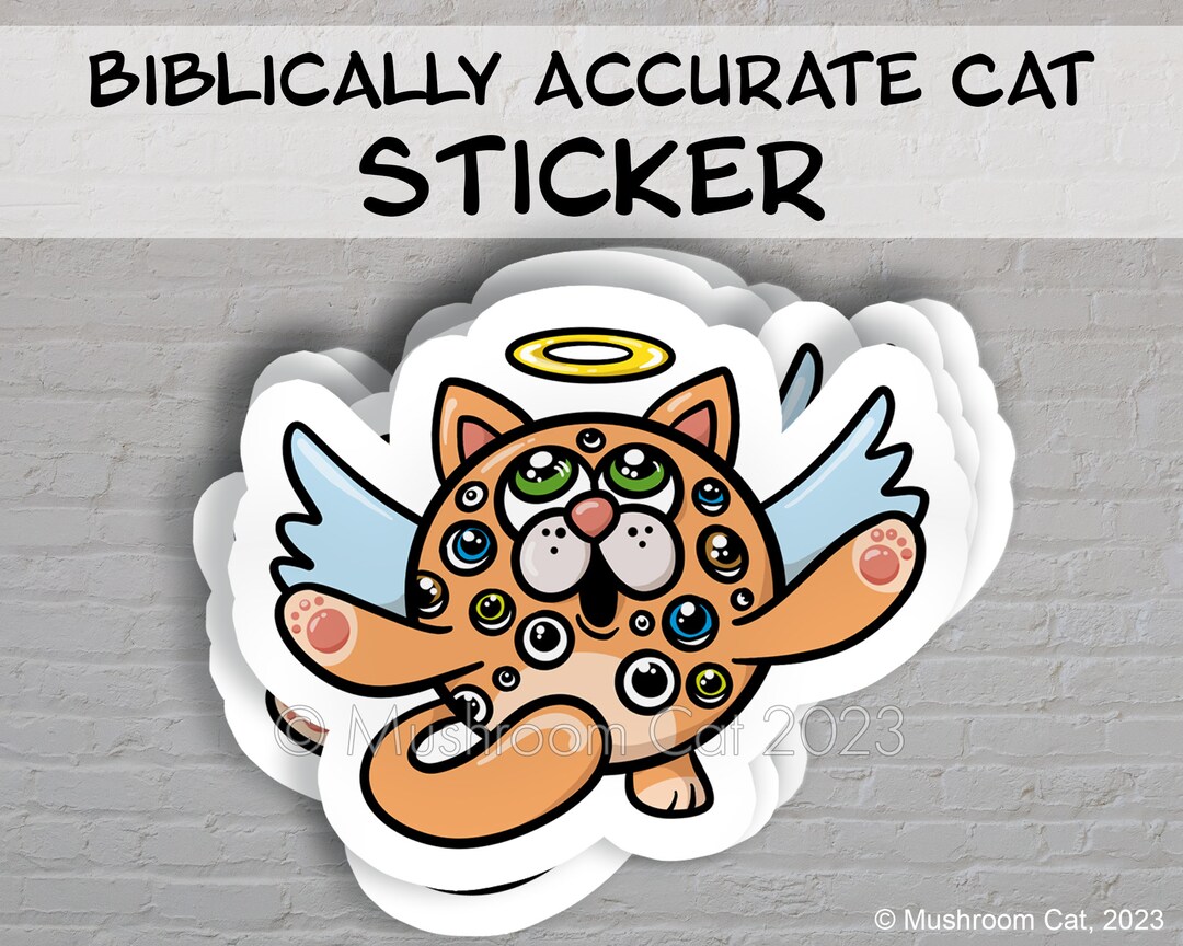 Biblically Accurate Cat Sticker - Be Not Afraid - Etsy