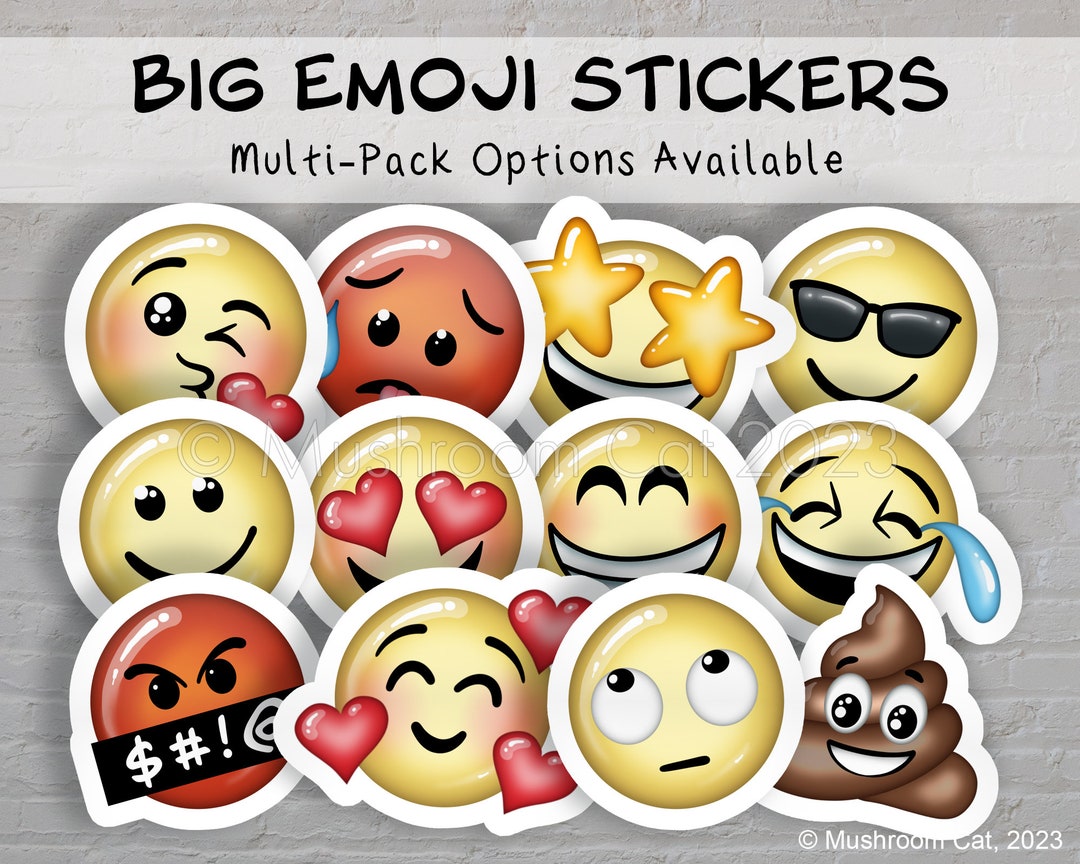Big Emoji Stickers - Etsy