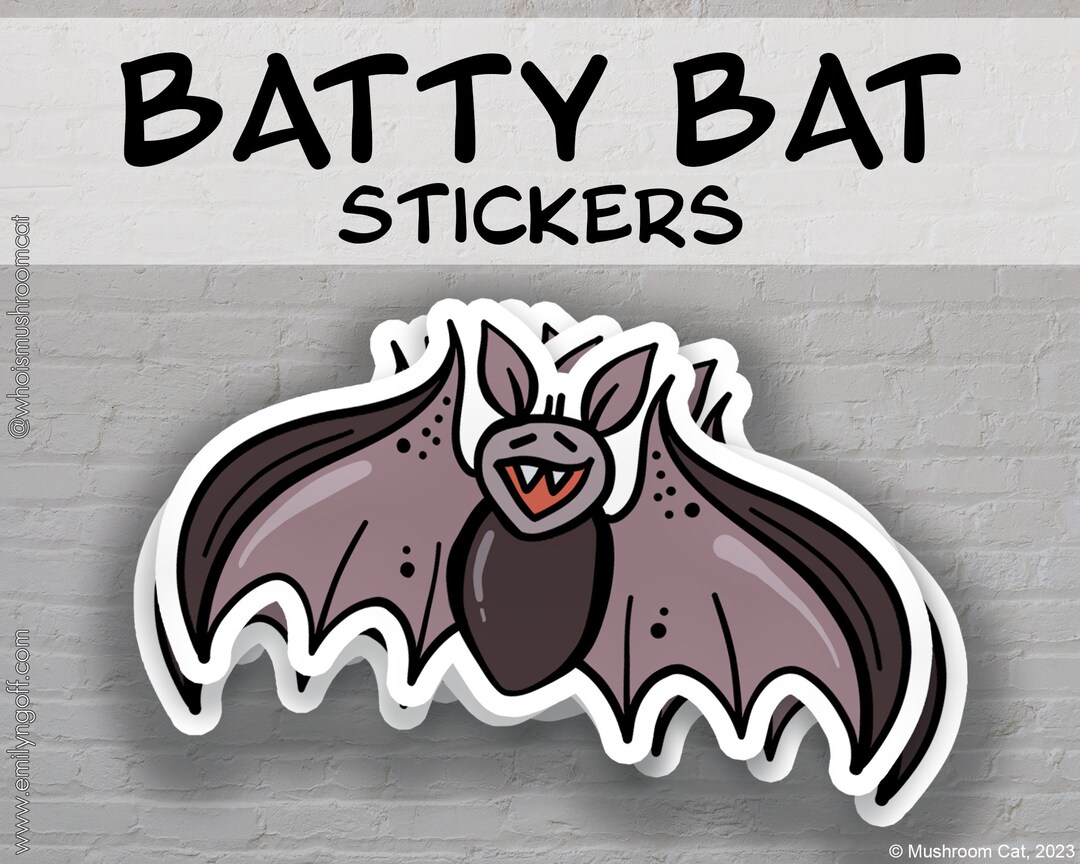 Batty Bat Sticker - Etsy