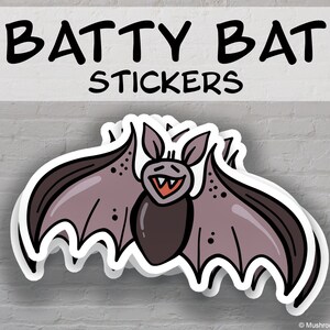 Batty Bat Sticker - Etsy