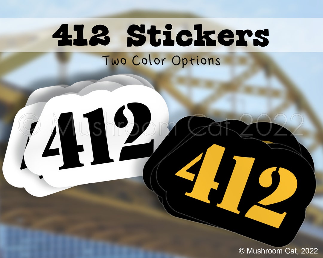 412 (pittsburgh) Sticker - Etsy