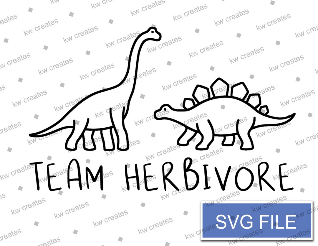 Team Herbivore SVG Cut File for Signs, Shirts, Cards - Etsy
