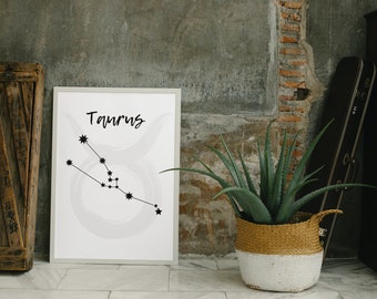 Taurus Digital Download Astrology Zodiac Star Sign Sun Moon Rising ...