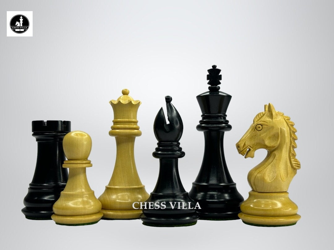The Derby Knight Staunton Pattern Chess Pieces Only- Double Weighted ...