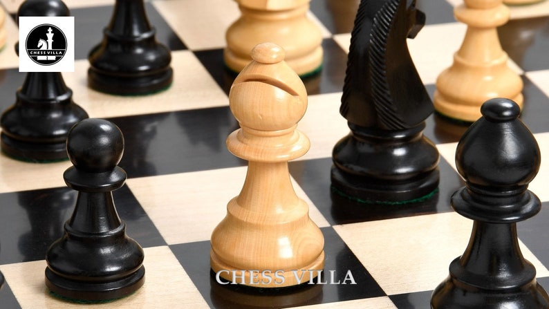 90s Reproduced 3.6" French Chavet Championship Tournament Chess Pieces ...