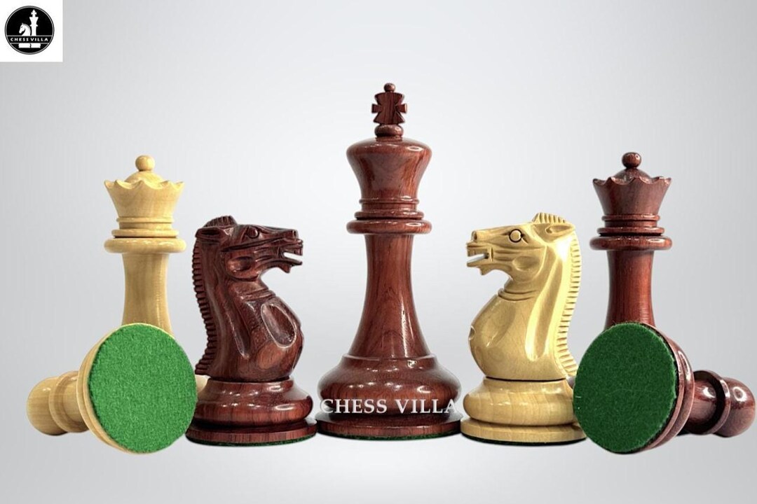 1849 Jaques Reproduction Staunton Chess Pieces Only Set - Weighted ...