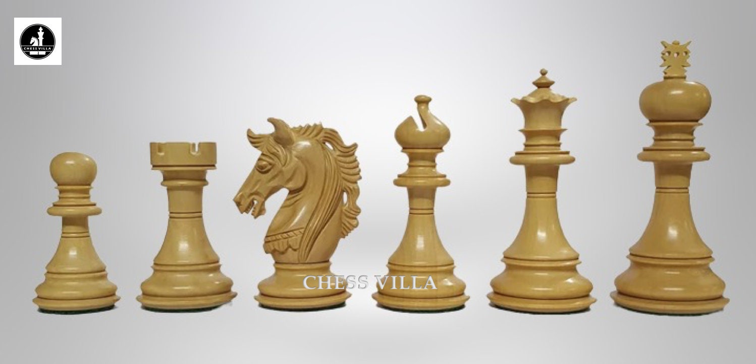 4.4" Prestige Luxury Staunton Chess Pieces Only Set -budrose Wood ...