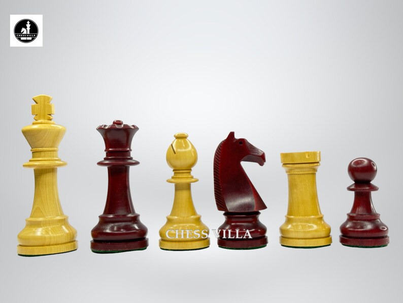 90s Reproduced 3.6" French Chavet Championship Tournament Chess Pieces ...