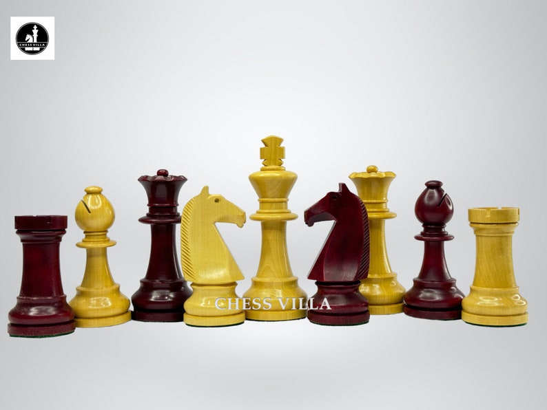 90s Reproduced 3.6" French Chavet Championship Tournament Chess Pieces ...