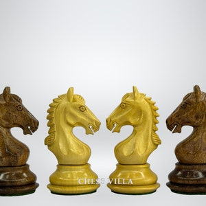 The Derby Knight Staunton Pattern Chess Pieces Only- Double Weighted ...